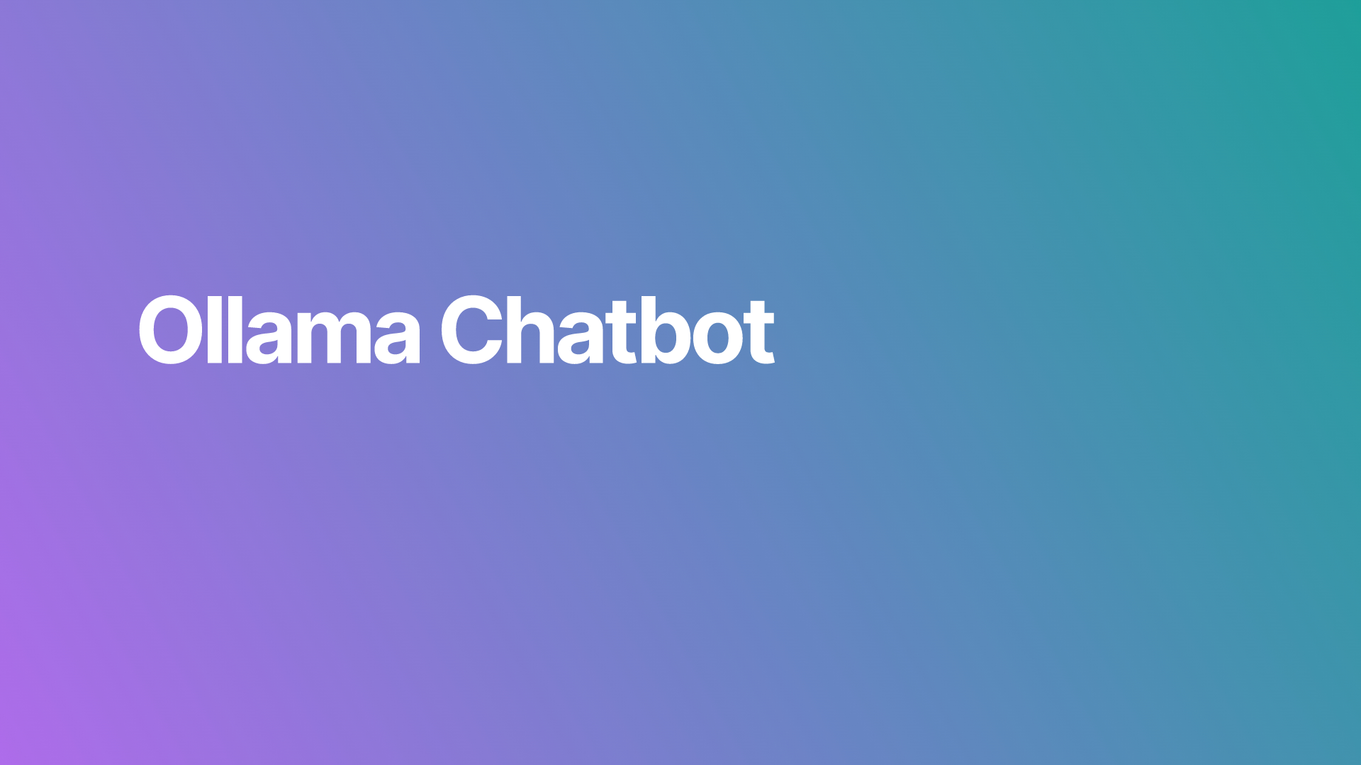 Ollama Chatbot | Aswin Nair